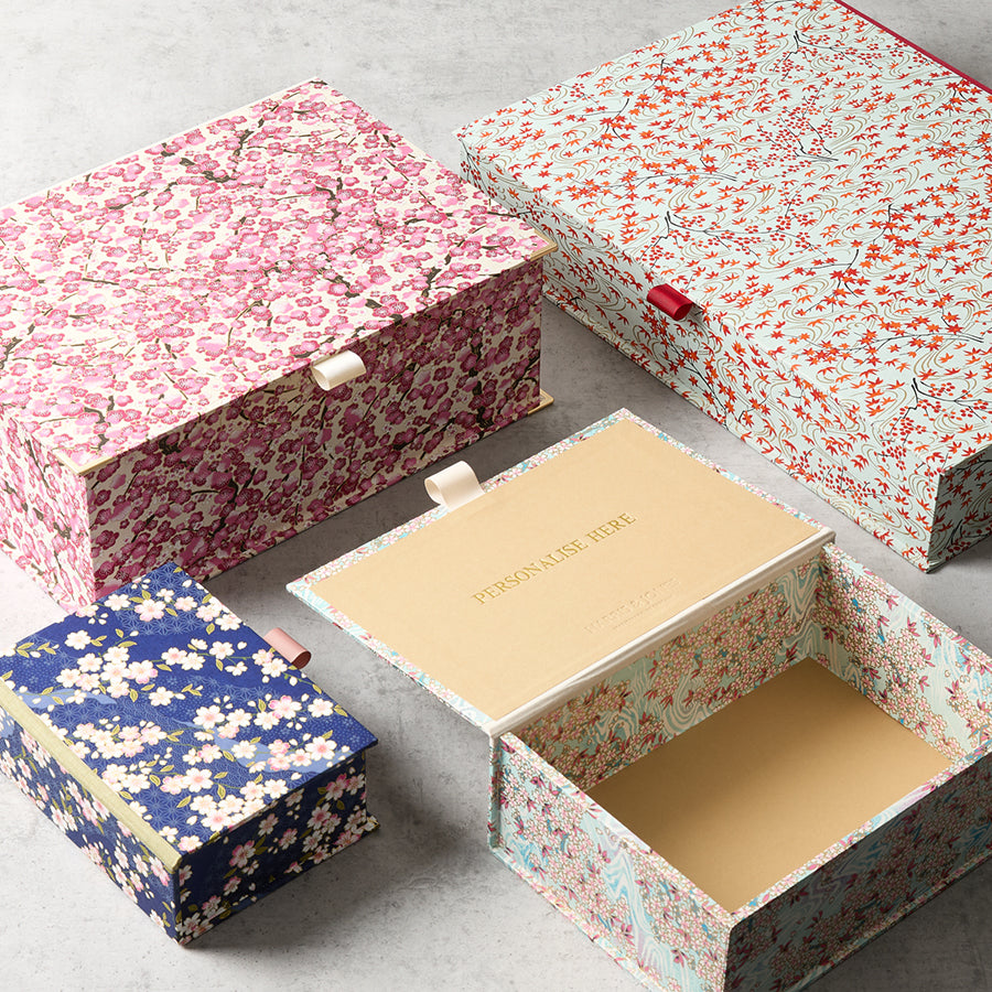 Patterned Keepsake Boxes l Pretty Floral Memory Boxes | Personalised ...