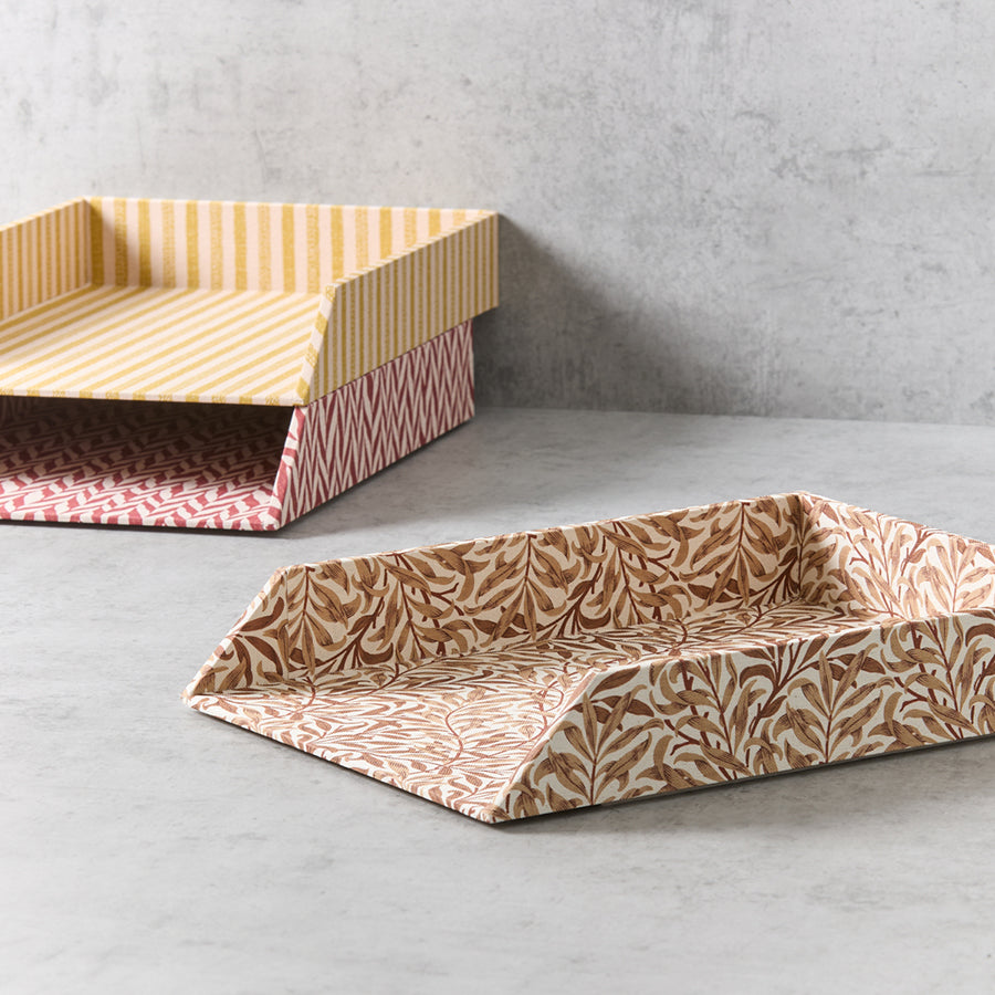 Decorative Fabric Letter Tray | A4 Stackable Document Paper Trays ...