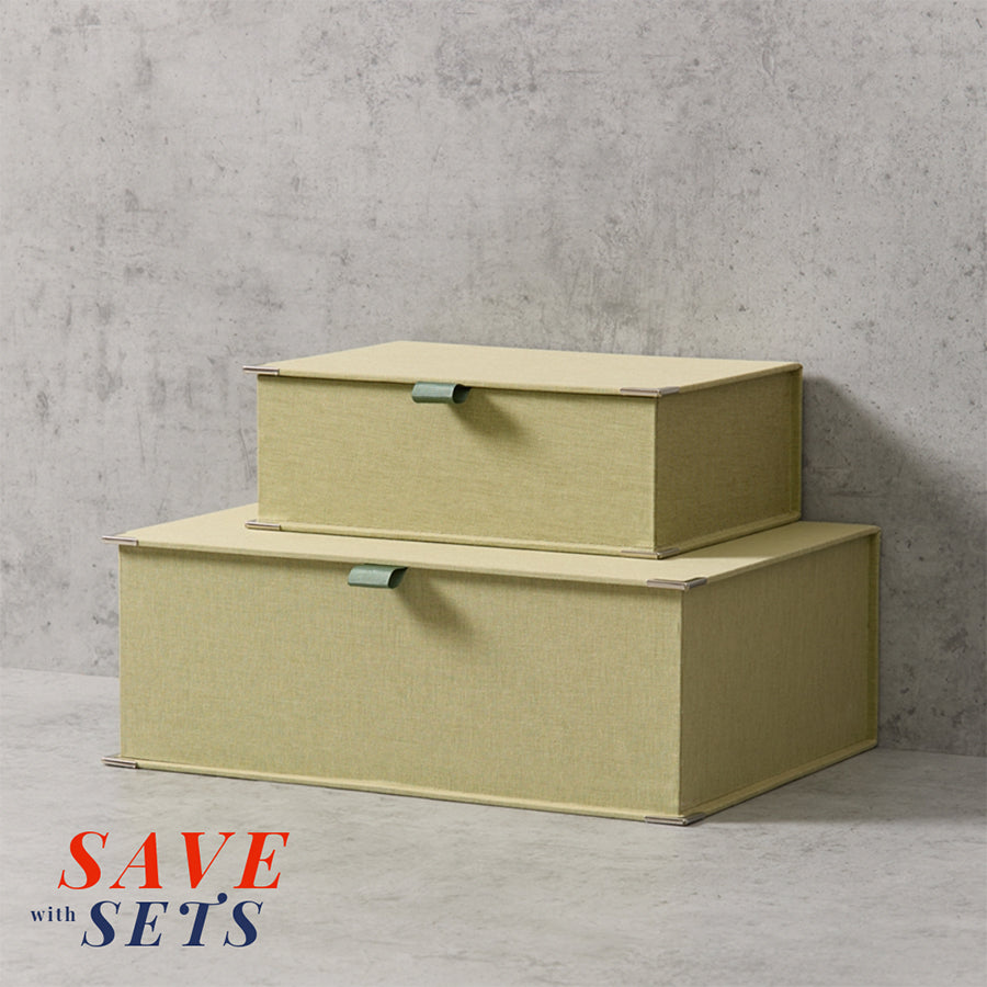 Fabric Keepsake Stackable Box Set | Set of Two | HARRIS & JONES LTD