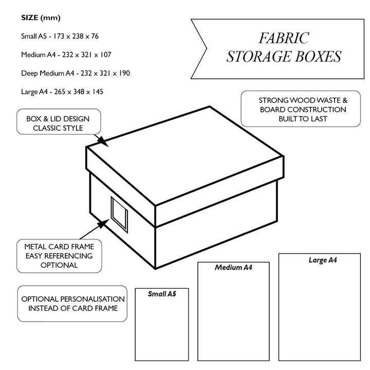 Fabric Storage Boxes l Luxury Customisable Storage Boxes with Lids ...