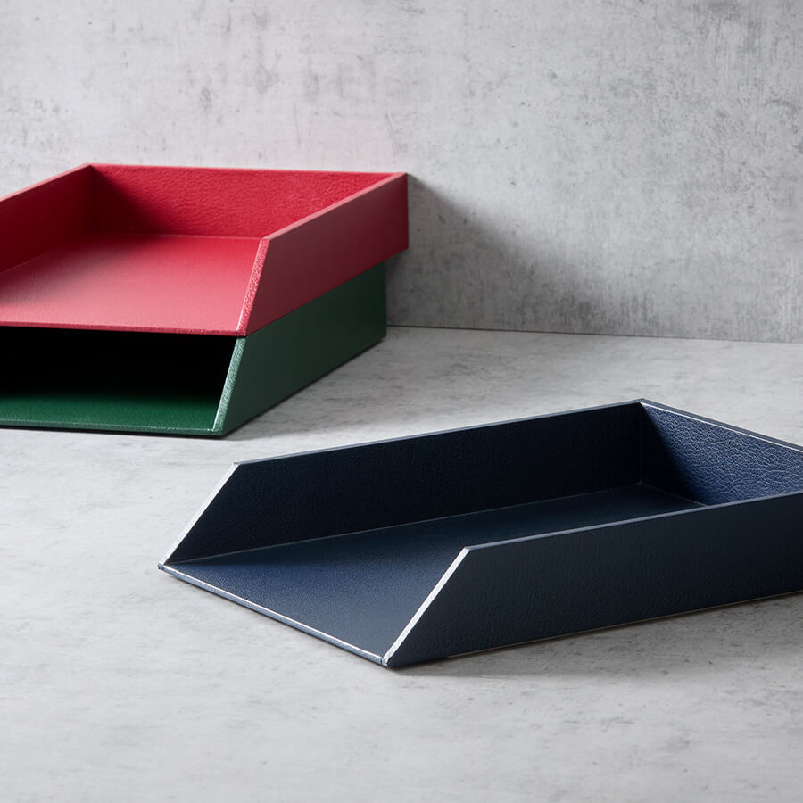 Faux Leather Letter Tray | A4 Stackable Document Paper Trays | HARRIS ...