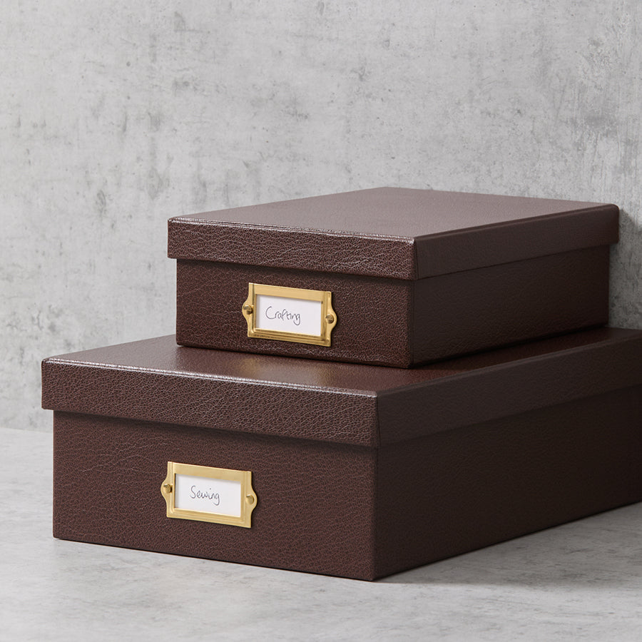 Faux Leather Storage Box Set l Set of Two or Three | HARRIS & JONES LTD
