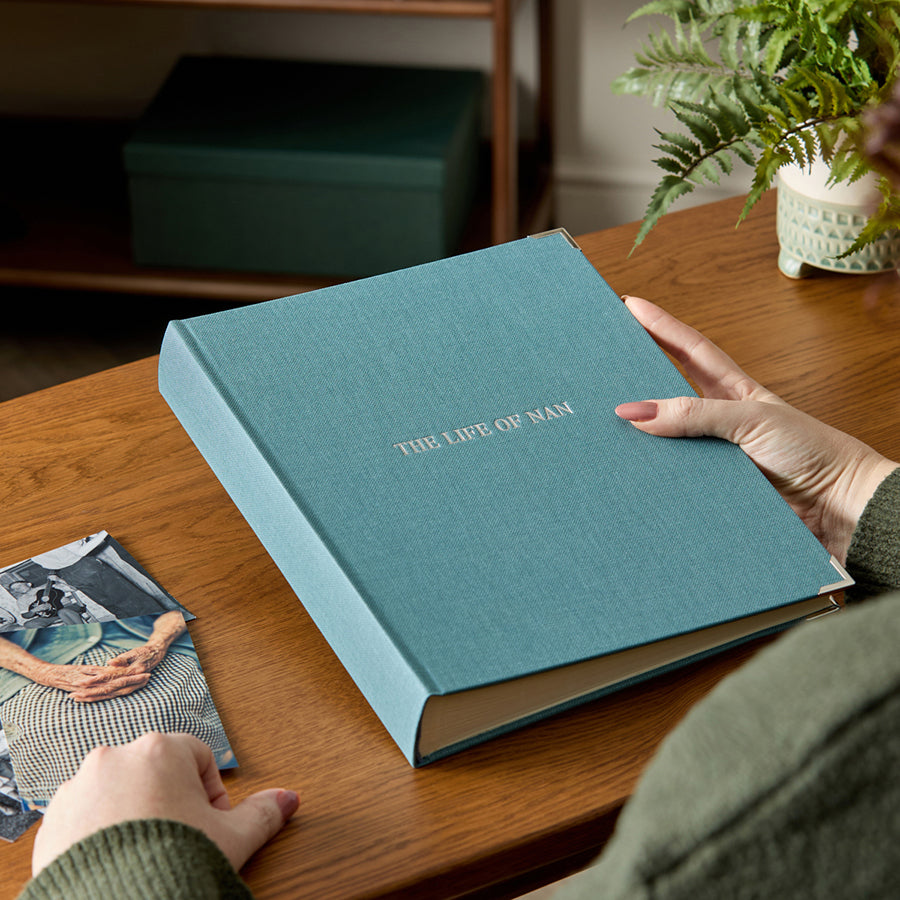 Fabric Memorial Traditional Photo Album | Personalised | Harris & Jones ...