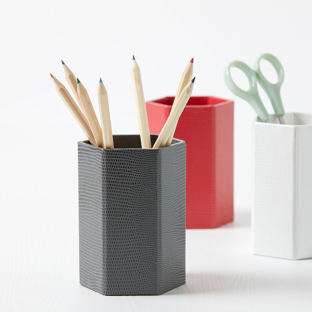 Luxury Pen Pots l Bespoke Faux Leather Stationery | Handmade UK ...